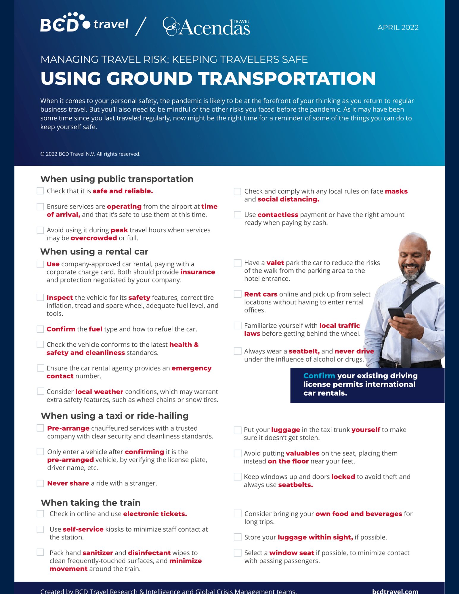 Traveler Safety Infographics - Corporate