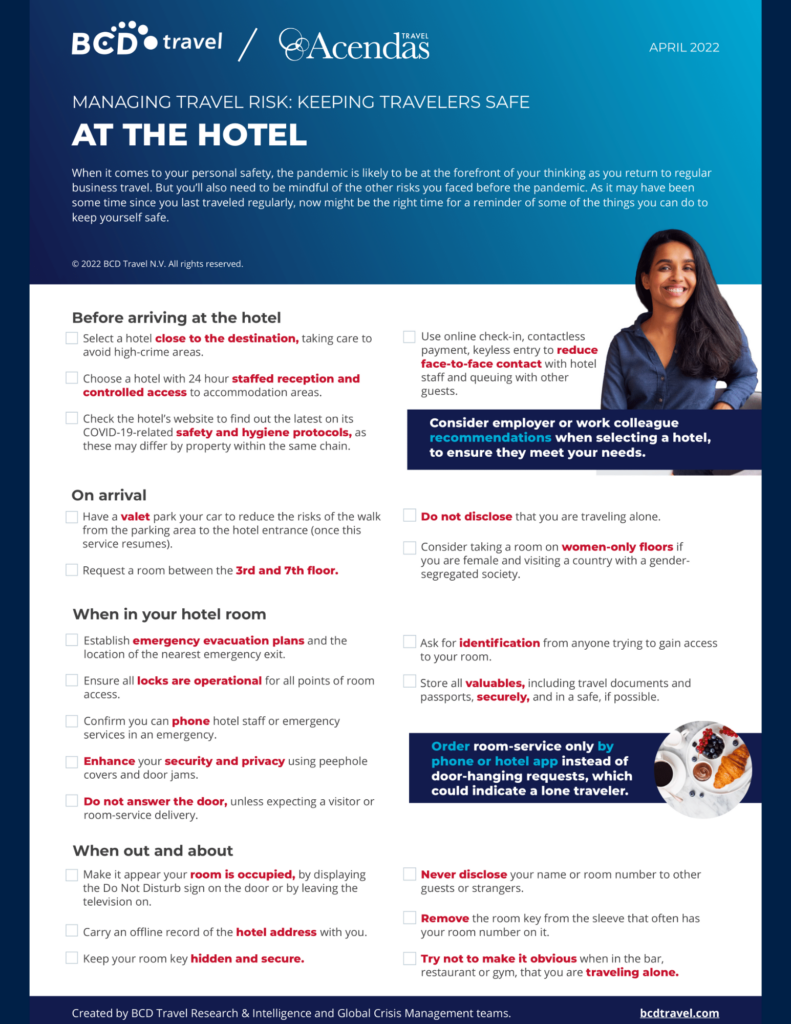 Traveler Safety Infographics - Corporate